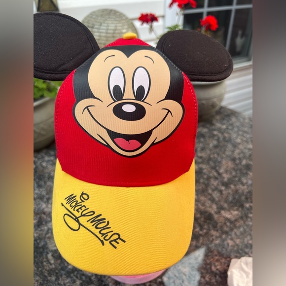 Disney | Accessories | Red And Yellow Mickey Mouse Ears Disneyland Hat ...